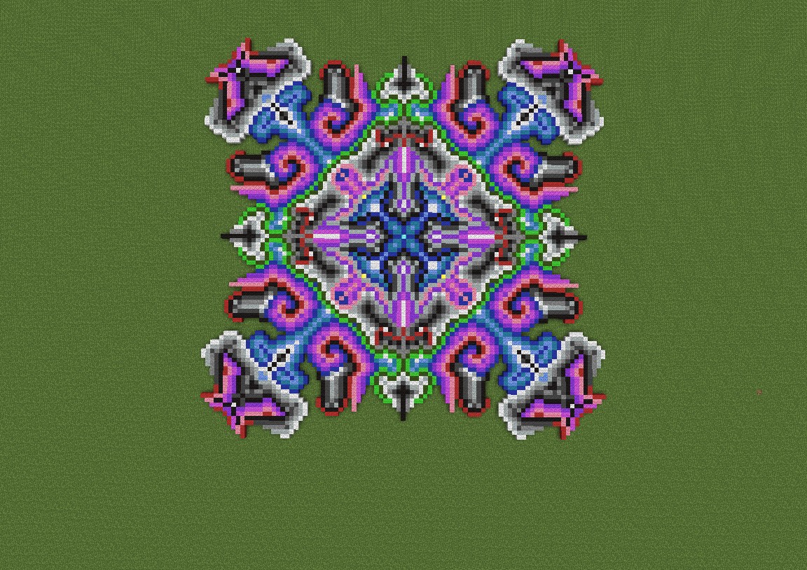 Pixelated Radiance of Curves Minecraft Map