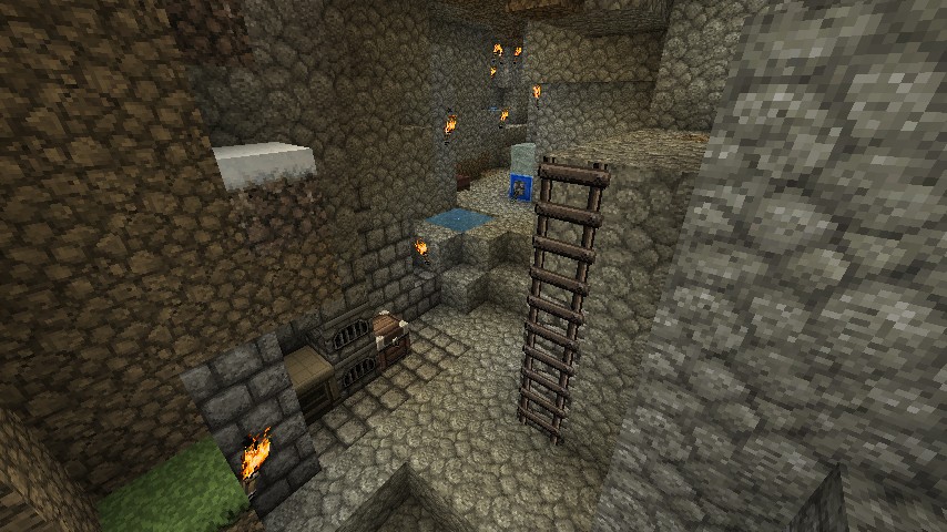 Cave HOUSE survival Minecraft Map