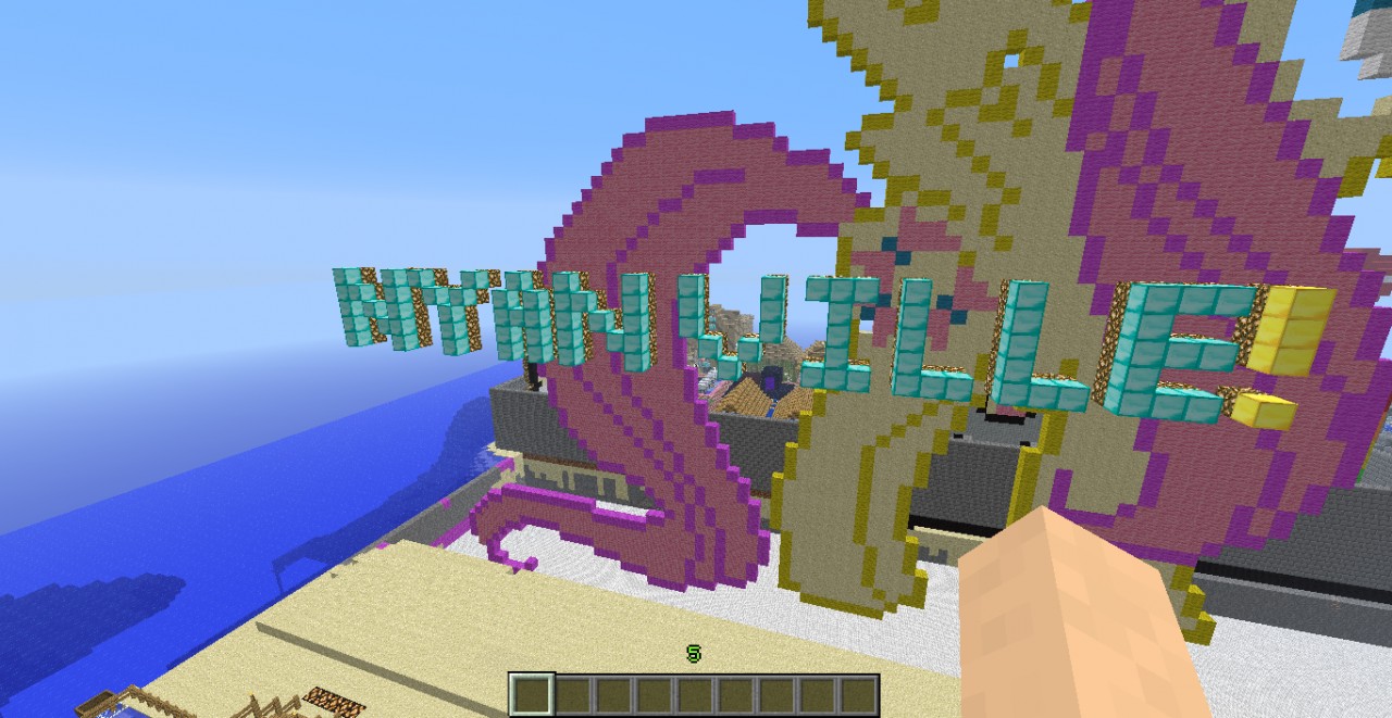 Some pixel art in BakerCraft Minecraft Map