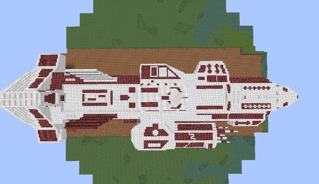 Stargate Atlantis: Aurora class Starship Minecraft Map