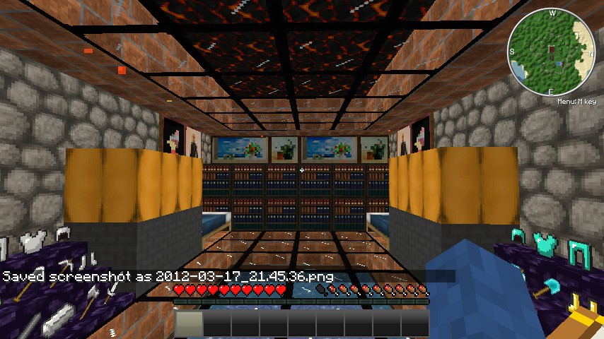 House WaterFall Cave Minecraft Map