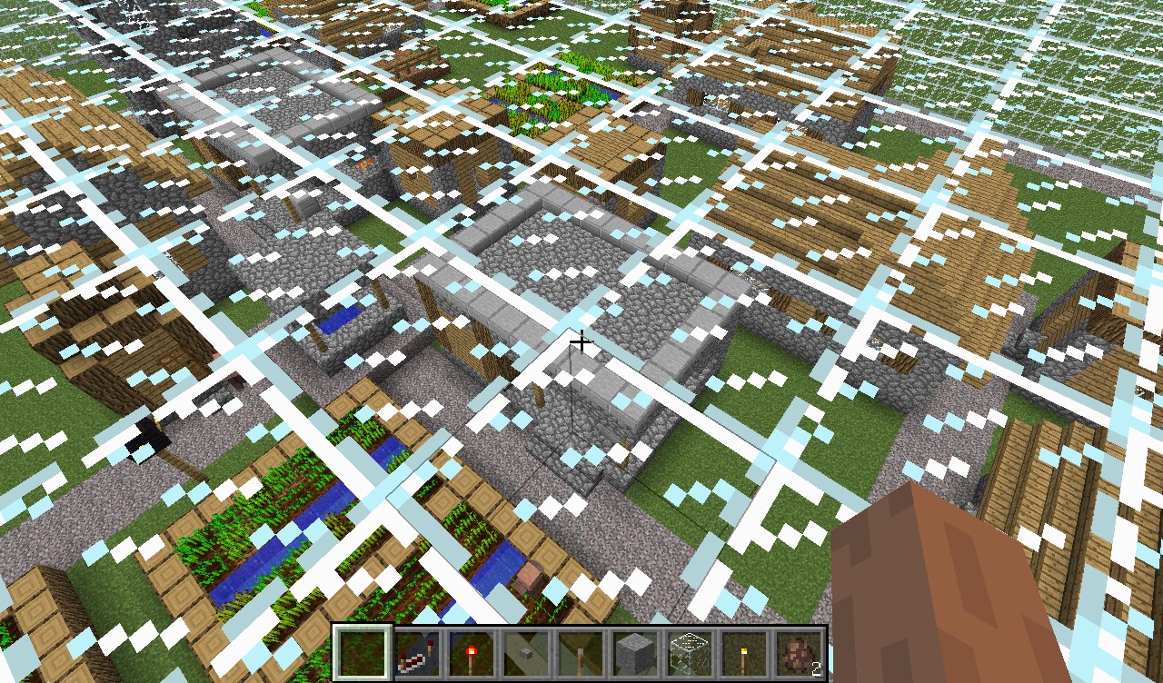 Terrarium with villagers town Minecraft Map