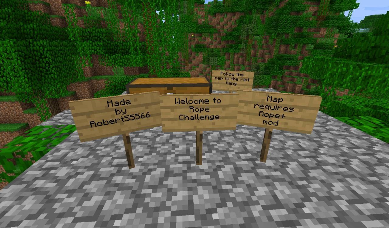 ROPE CHALLENGE! (req ropes+ mod) Minecraft Map