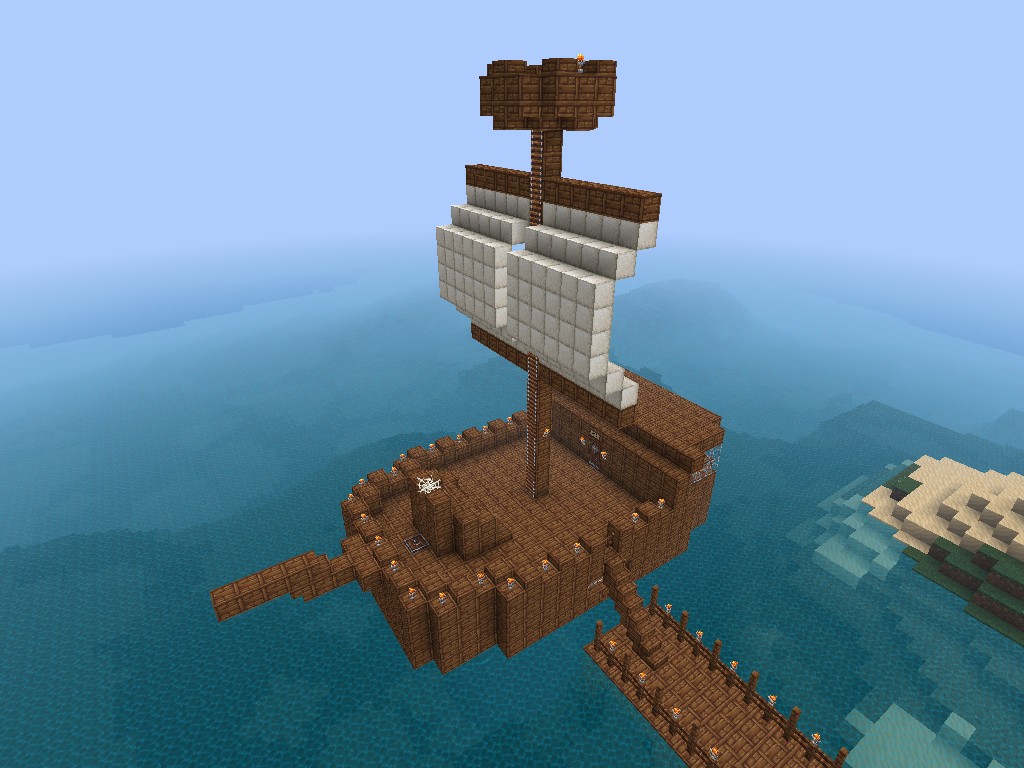 Two Story house + Ship Minecraft Map
