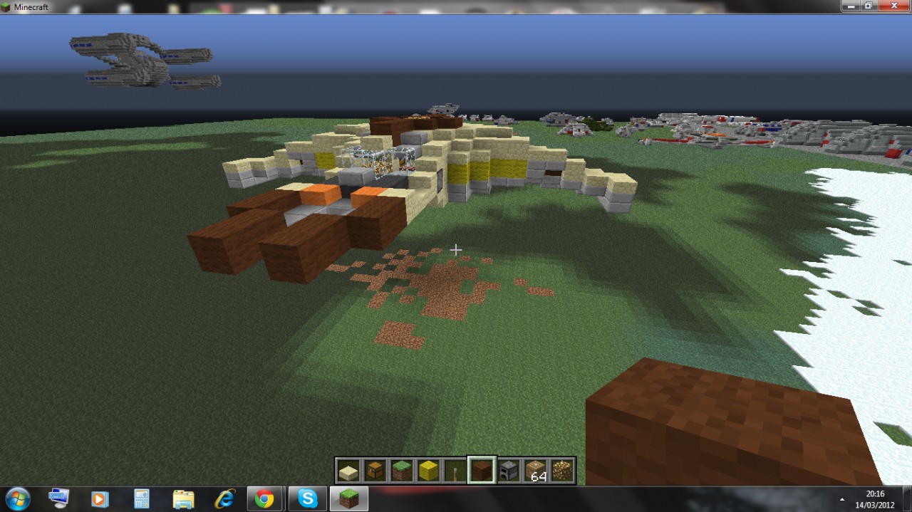 Star Trek Cardassian Shuttle Craft (zeppelin mod compatible Minecraft Map