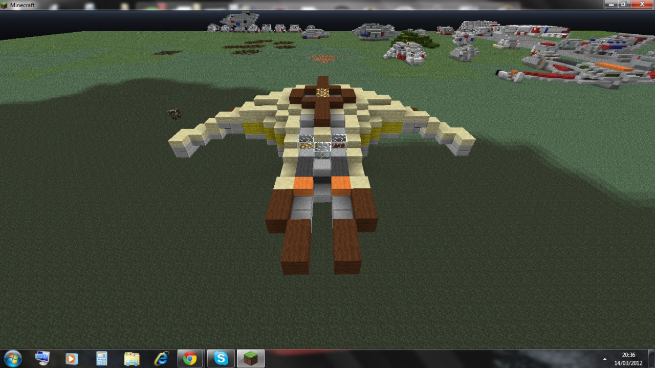 Star Trek Cardassian Shuttle Craft (zeppelin mod compatible Minecraft Map