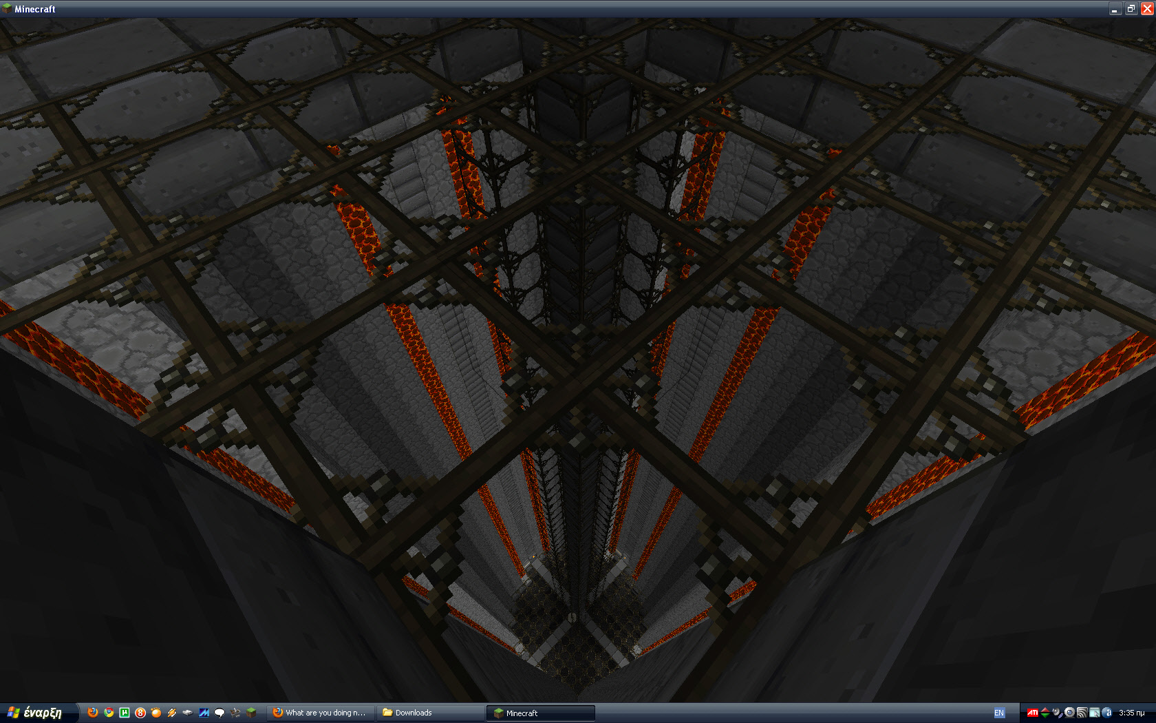 Grid mining gone artistic Minecraft Map