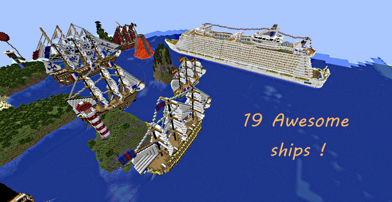19 Awesome ships ! Minecraft Map