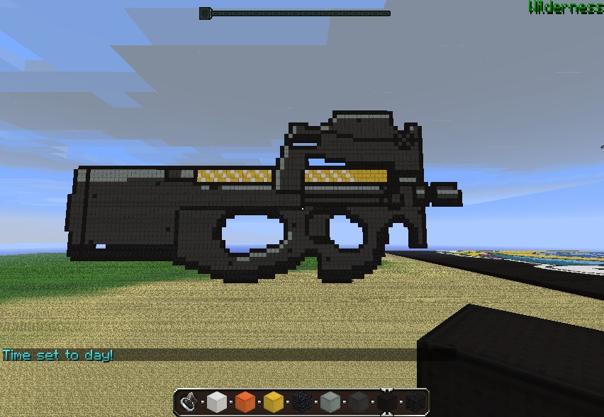 P90 in Minecraft Pixelart Minecraft Project