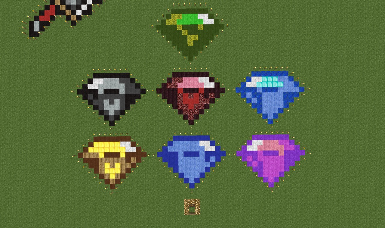 Gemstones [Pixel Art] Kaunas Minecraft Map