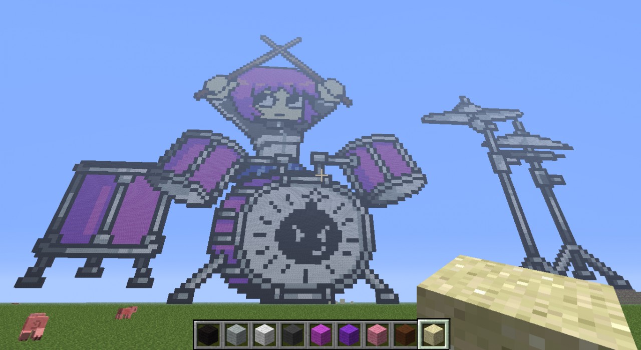 Kim Pine Playing the Drums (from Scott Pilgrim vs The World) Minecraft Map