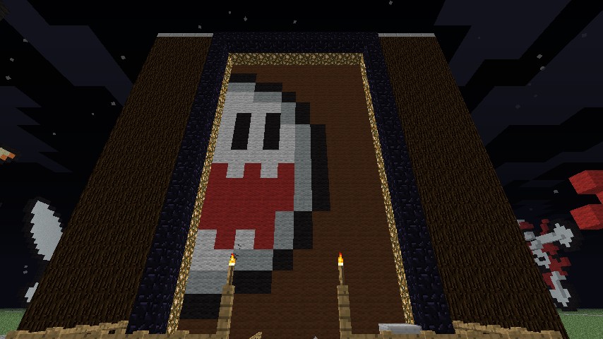 Scrolling Pixel Art - Redstone/pistons Minecraft Map