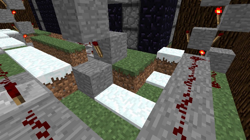 Scrolling Pixel Art - Redstone/pistons Minecraft Map