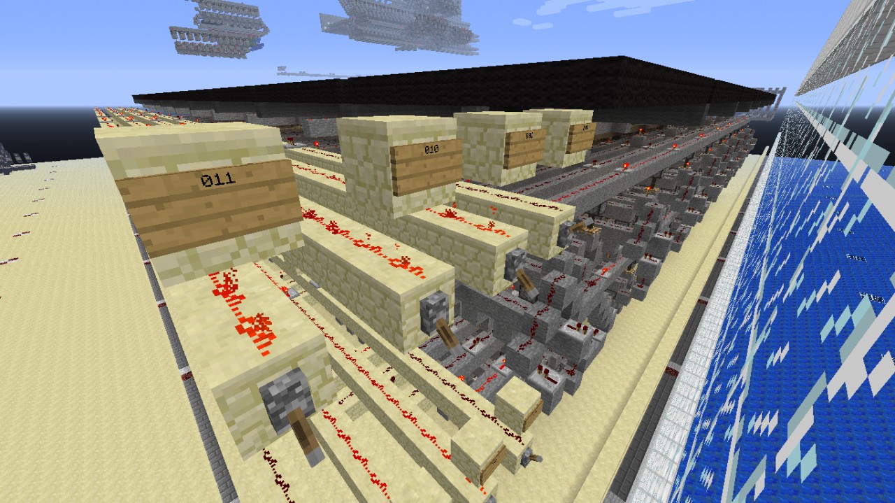 Universal Ellementary Cellular Automata (All 256 Rules) Minecraft Map