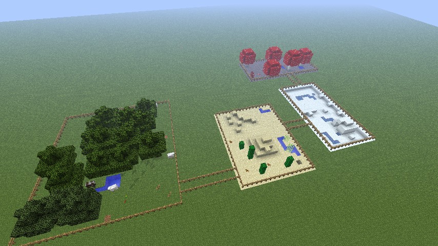 FlatLand Biomes(Survival Challenge) Minecraft Map