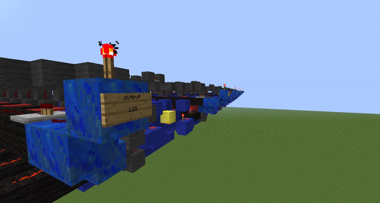 Redstone 8 Bit Divider Minecraft Map