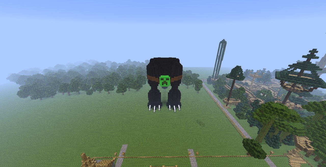 Night Demon Sculpture NOW WITH WORLD SAVE!!!! Minecraft Map