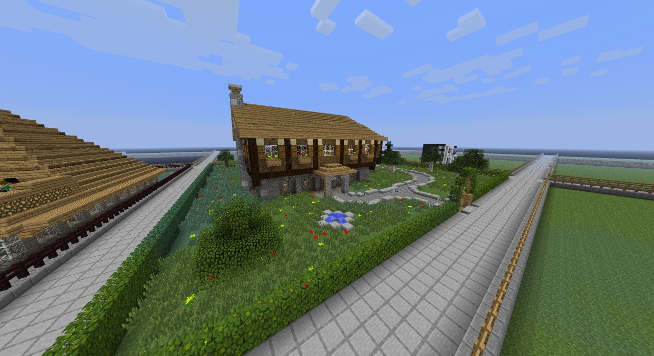 Mansion with working electric lights and features Minecraft Map