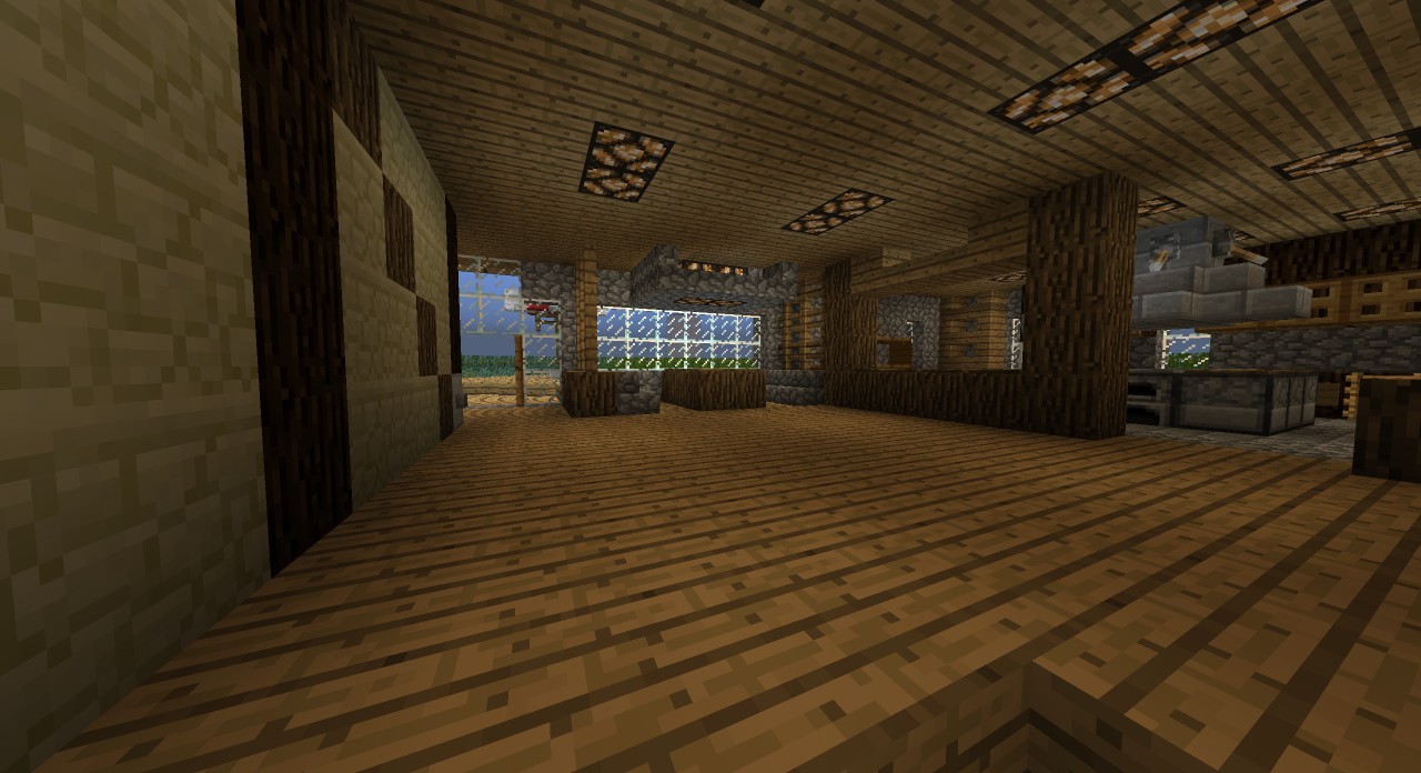 Mansion with working electric lights and features Minecraft Map