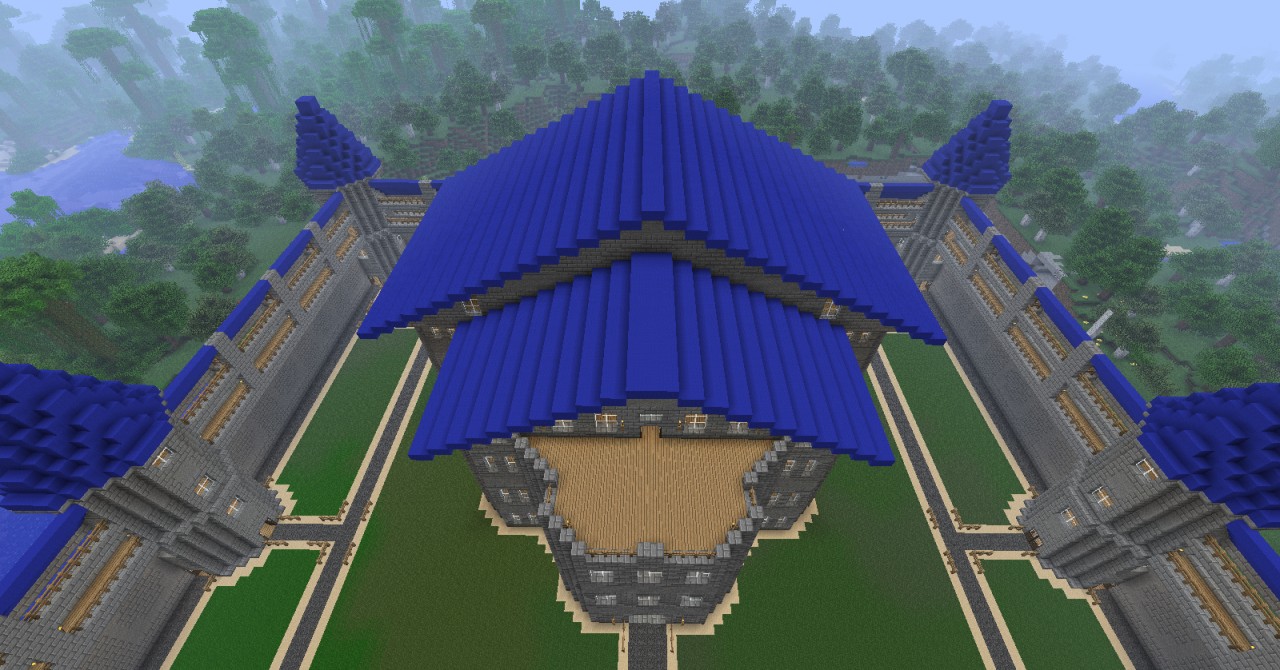 Medieval Castle + Small Town. Minecraft Map