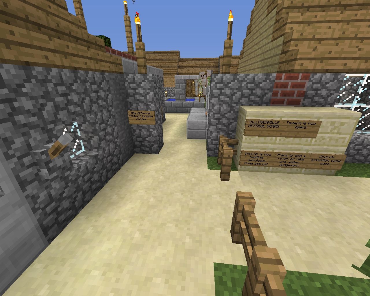 Superflat village Minecraft Map