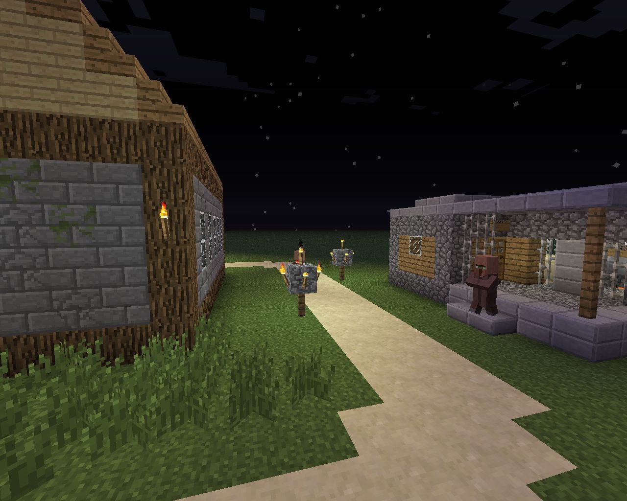 Superflat village Minecraft Map