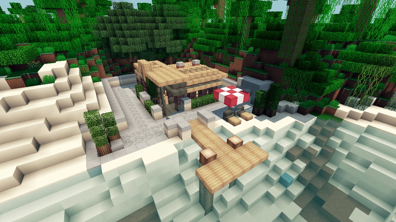 House Lets Build Lot Size 10x10 - Beach Town Project Minecraft Map