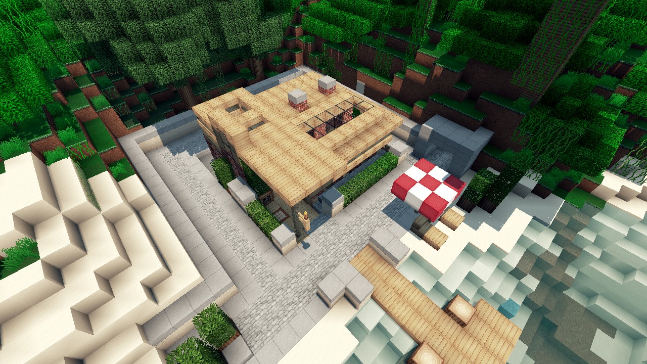 House Lets Build Lot Size 10x10 - Beach Town Project Minecraft Map