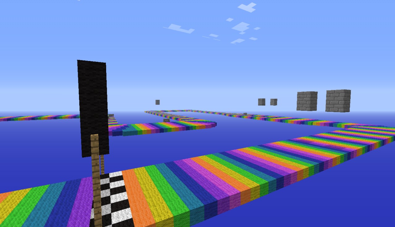 SNES Rainbow Road Minecraft Map