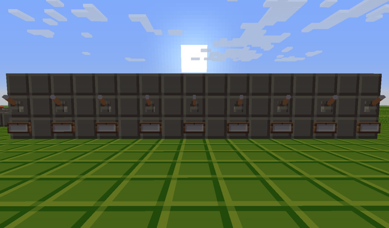 9-Digit Redstone Sequencer (7 segment display) Minecraft Map