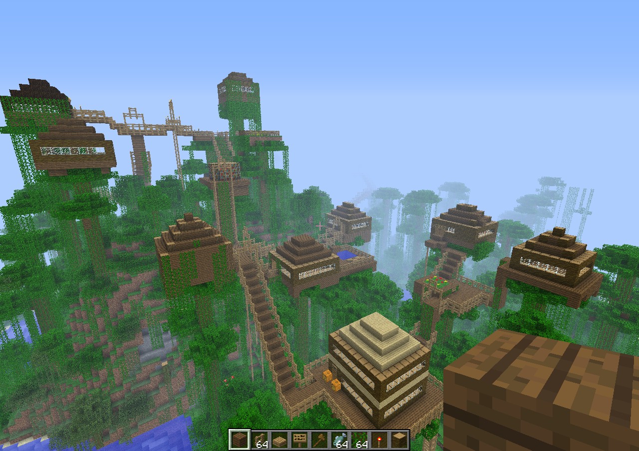 top of tree town Minecraft Map