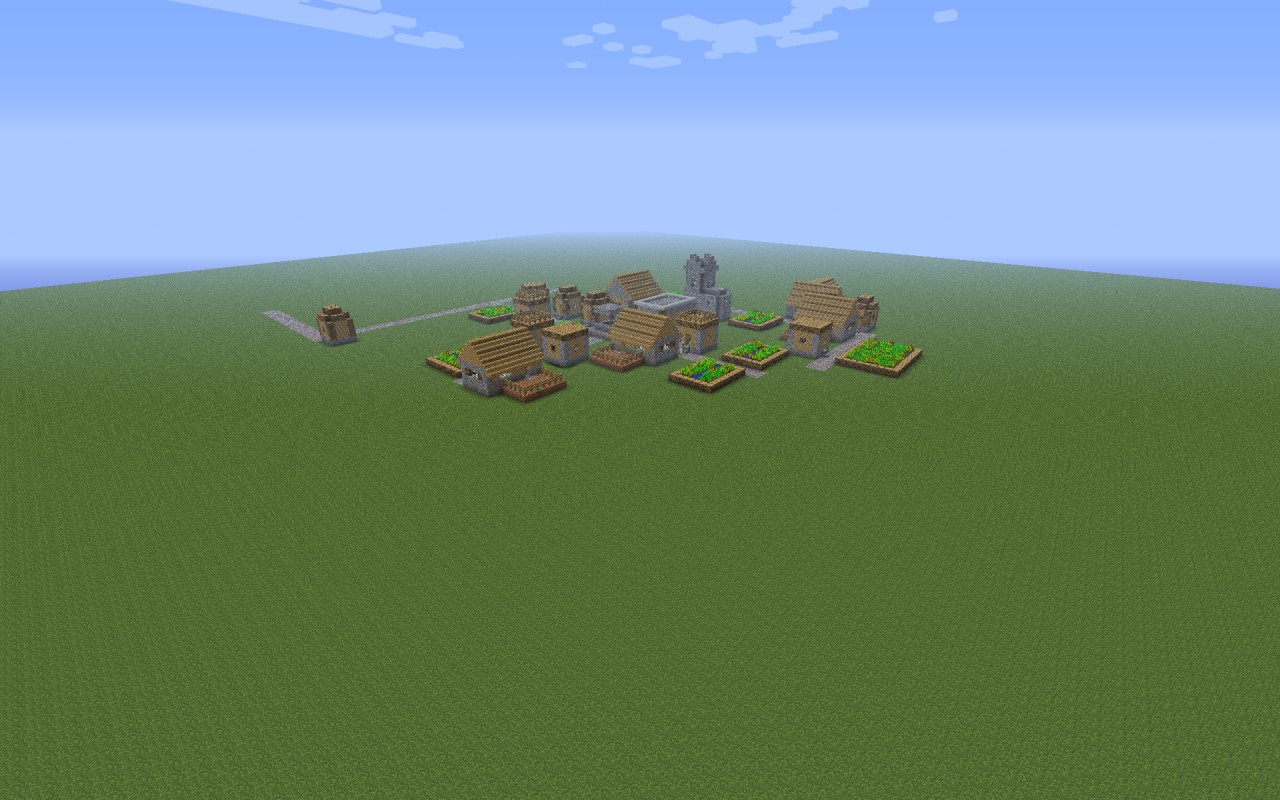villagers building Minecraft Map