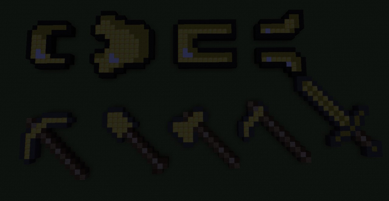 All Tools an Armors (One block = One pixel!) Minecraft Map