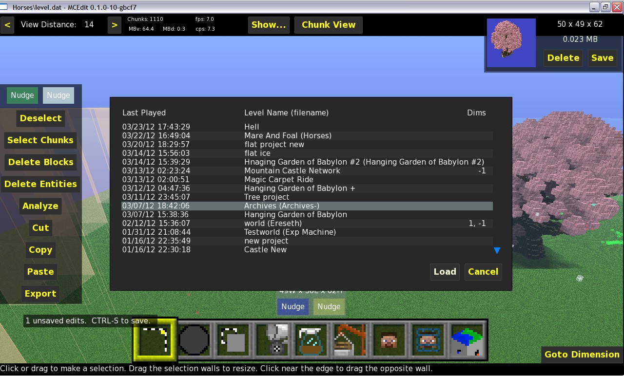 MCEdit Forester tutorial Minecraft Map