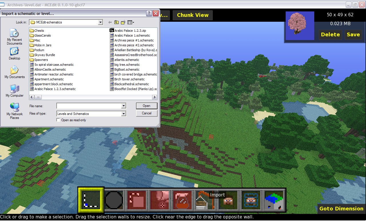 MCEdit Forester tutorial Minecraft Map