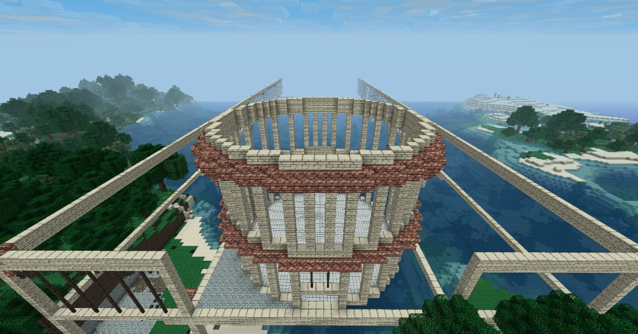 The Eastern Palace across the Lake Minecraft Map
