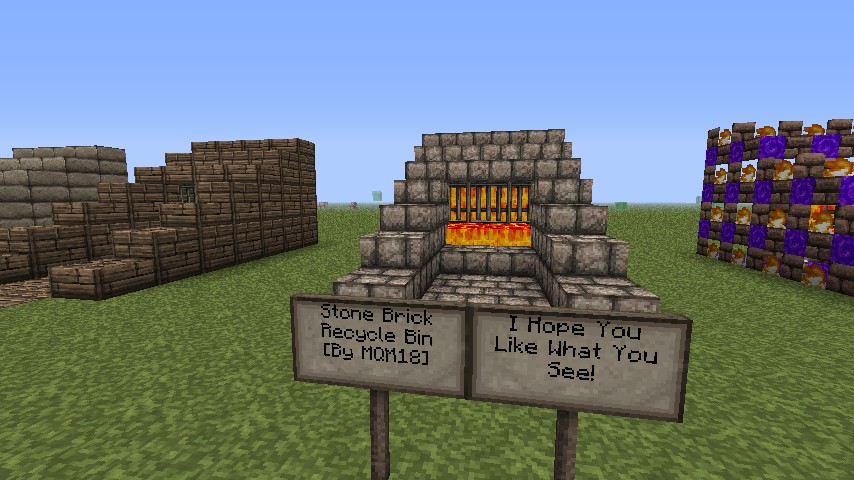 Stone Brick Recycle Bin Minecraft Map