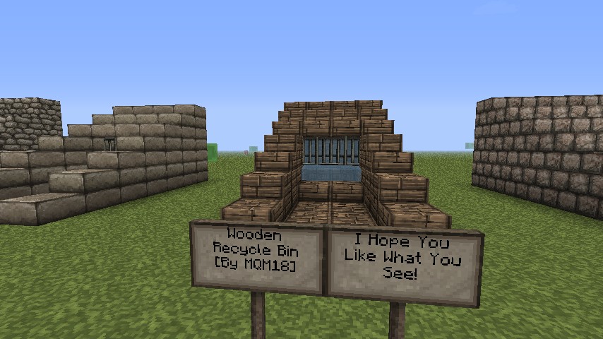 Wooden Recycle Bin Minecraft Map