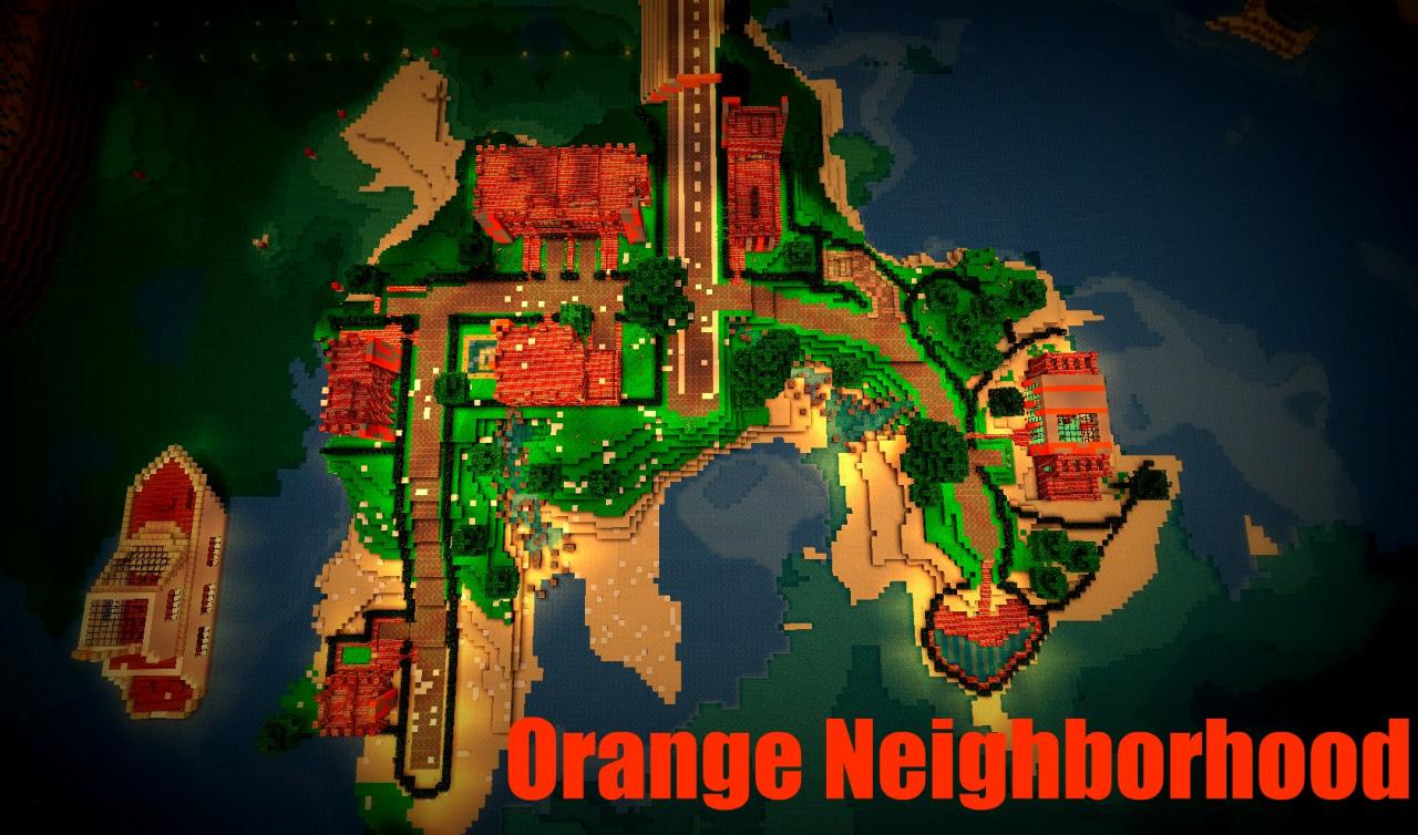 Orange Neighborhood Minecraft Map