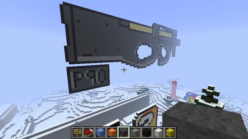 p90 pixel art Minecraft Map