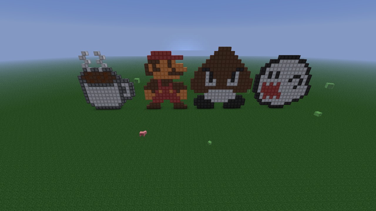 4 Pixel Arts! Minecraft Map