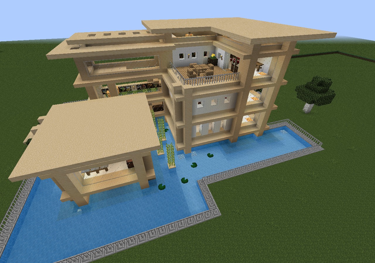 3 Story Modern Home Minecraft Map