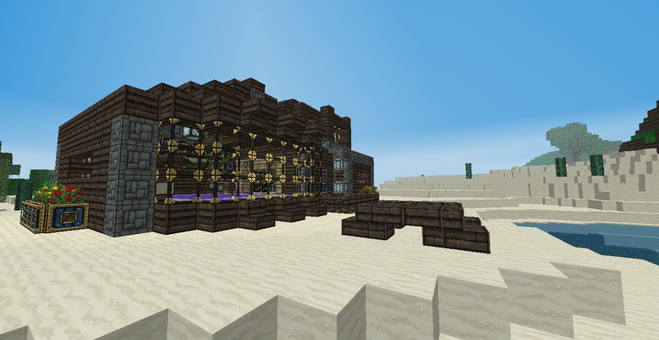 Smokey's New Beach Home (w. Jungle Spa) Minecraft Map