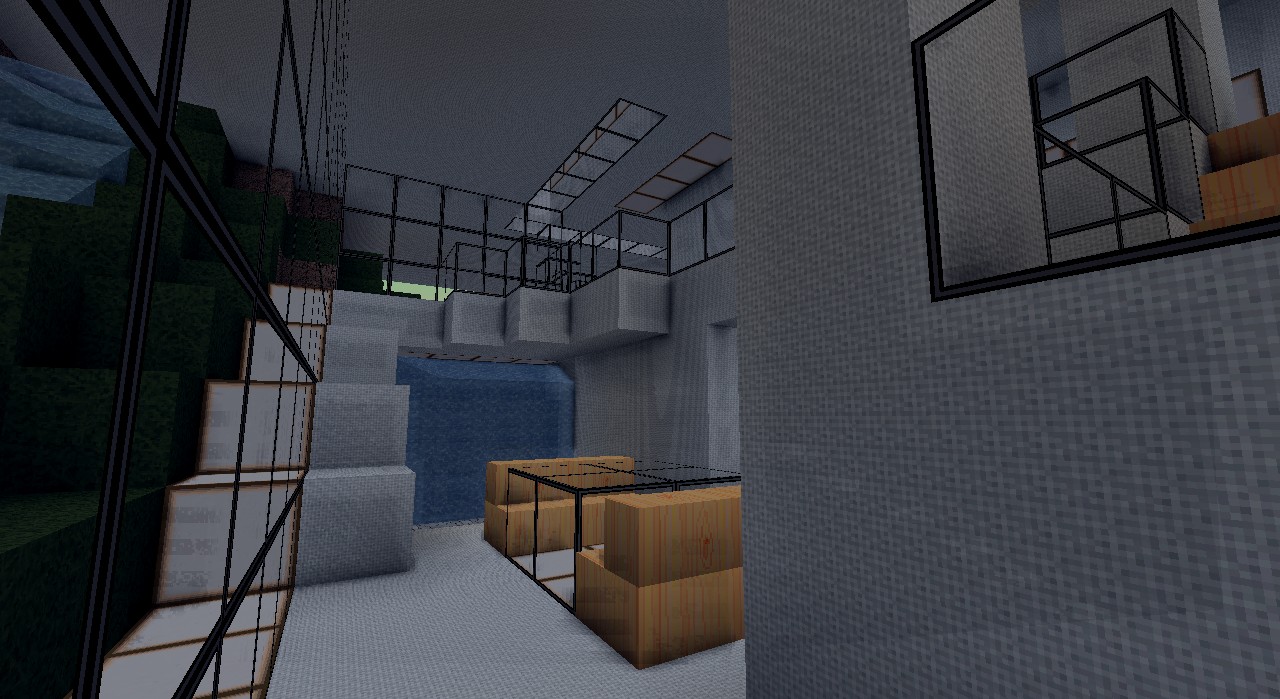 Modern hill mansion with guest house Minecraft Map