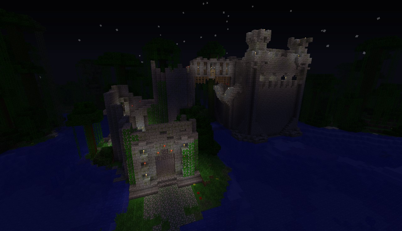 Mysterious castle in jungle (with machinima!!) Minecraft Map