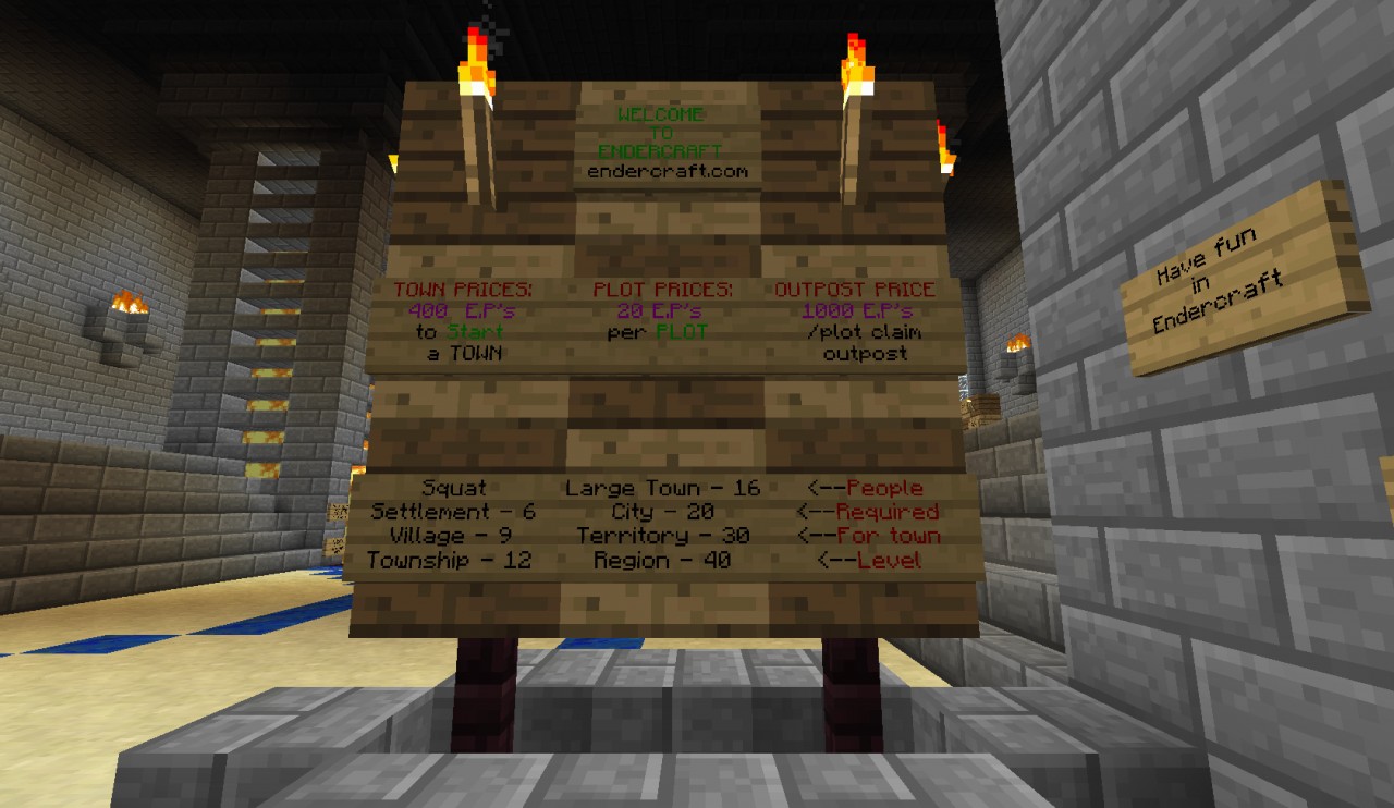 EnderCraft Spawn Minecraft Map