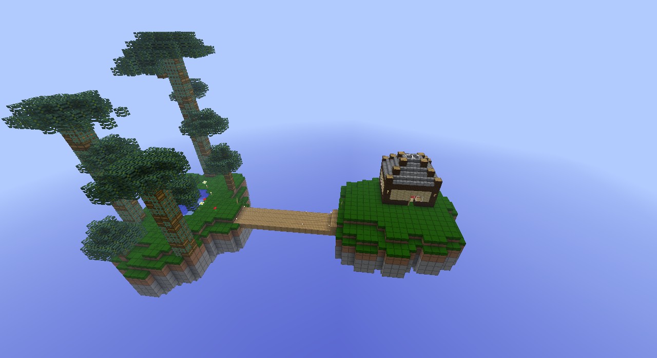 floating islands with house and garden Minecraft Map