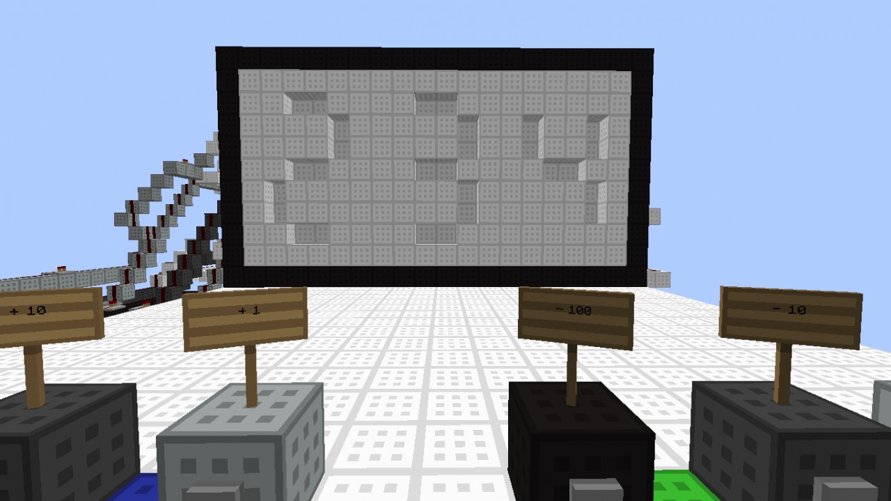 3 Digit Up/Down Counter Minecraft Map