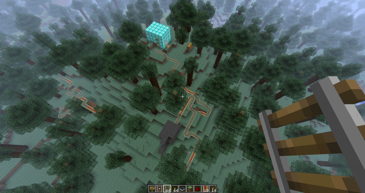 rollercoaster with 4 different sections Minecraft Map