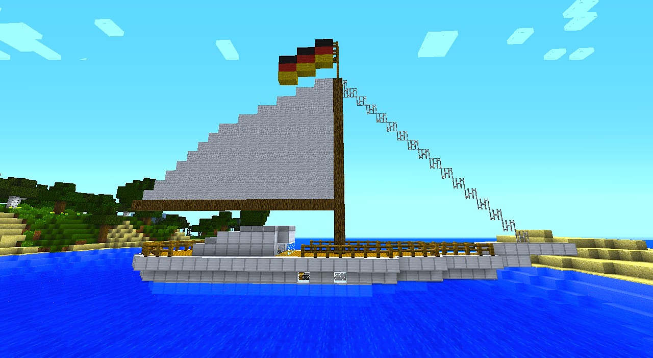 Small sailing yacht Minecraft Map